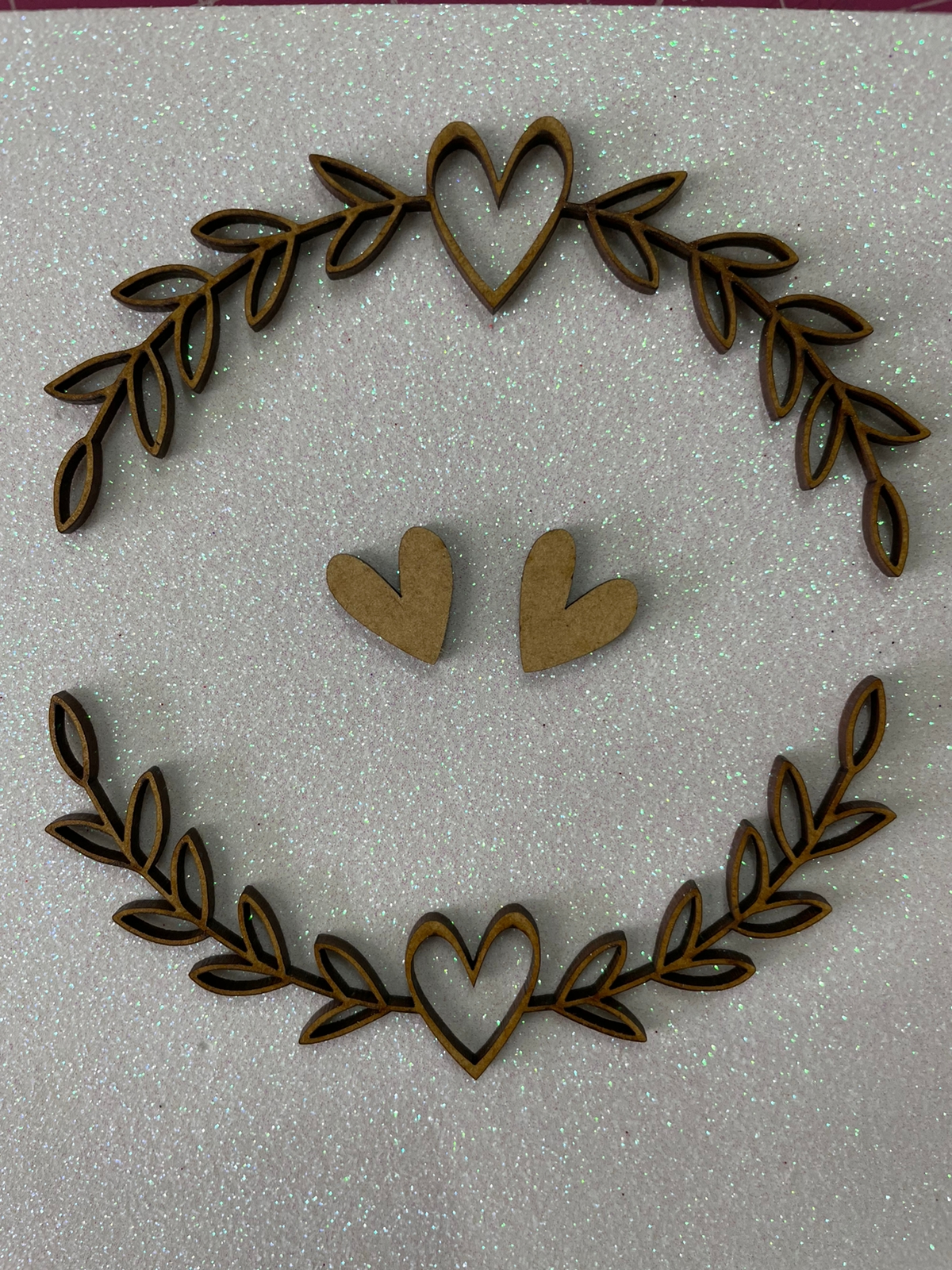 MDF HEART WREATH 12CM - DIY Hardware & Crafts