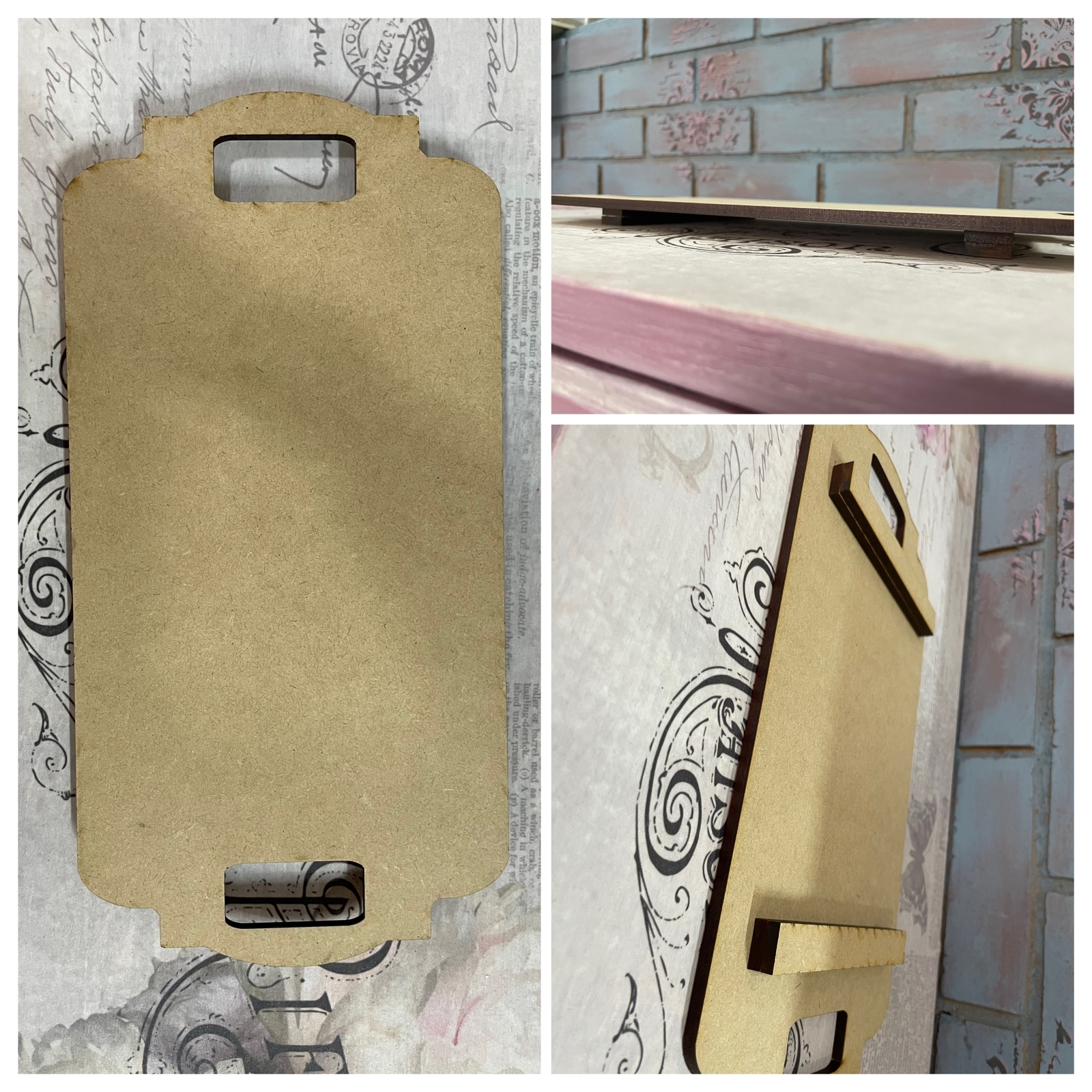 MDF TRAY WITH FEET 40X20CM - DIY Hardware & Crafts