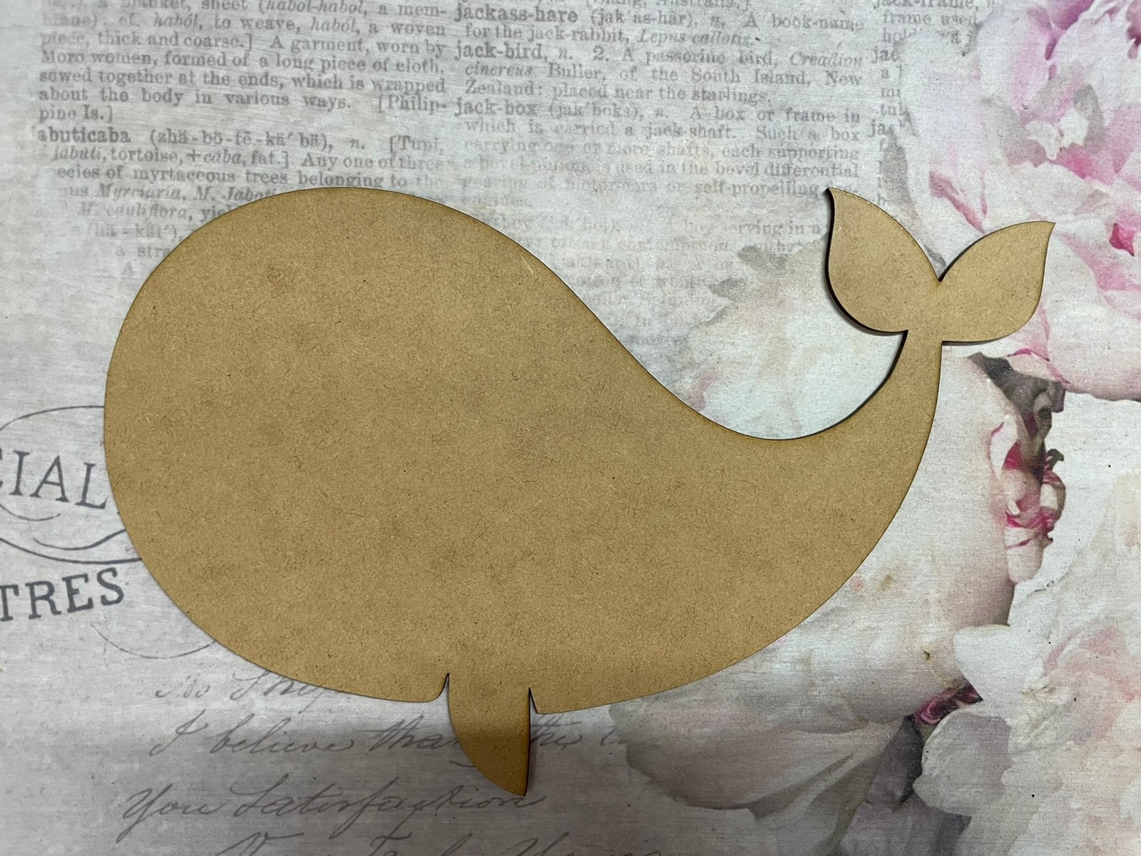 MDF WHALE 30X20CM - DIY Hardware & Crafts